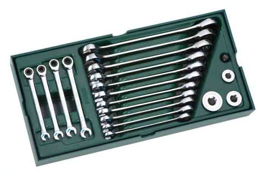 Sata 09925 Metric Double Ratcheting Wrench Tray Set | TOOLS AND ...